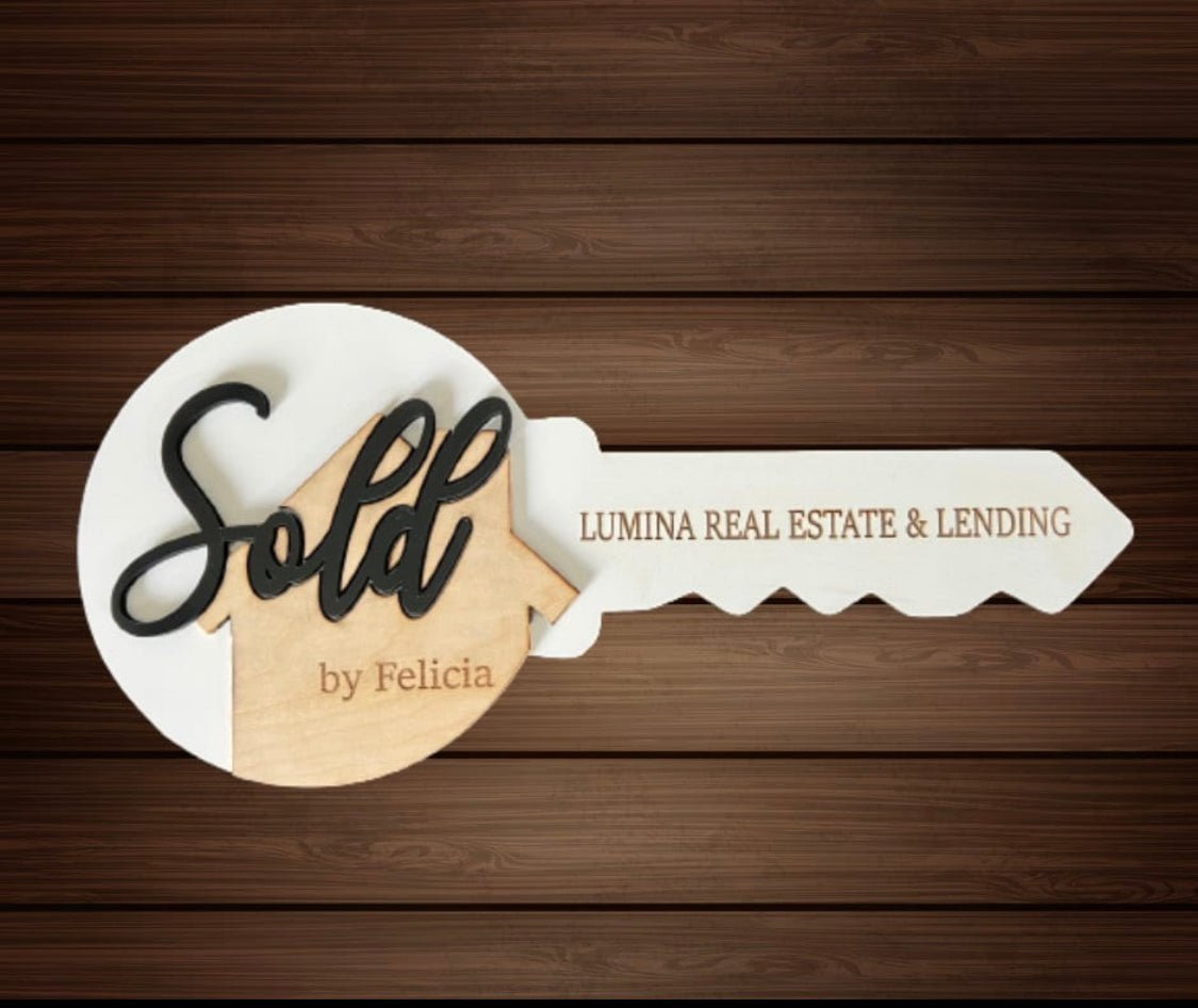 Sold by key sign, Sold Realtor Key, Real Estate Sold Key – Embellish My ...